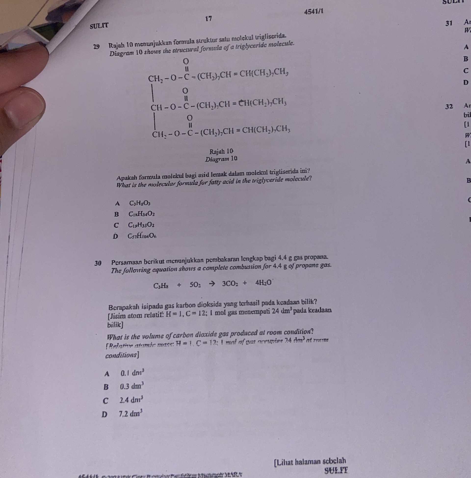 29 Rajah 10 menunjukkan formula struktur | StudyX