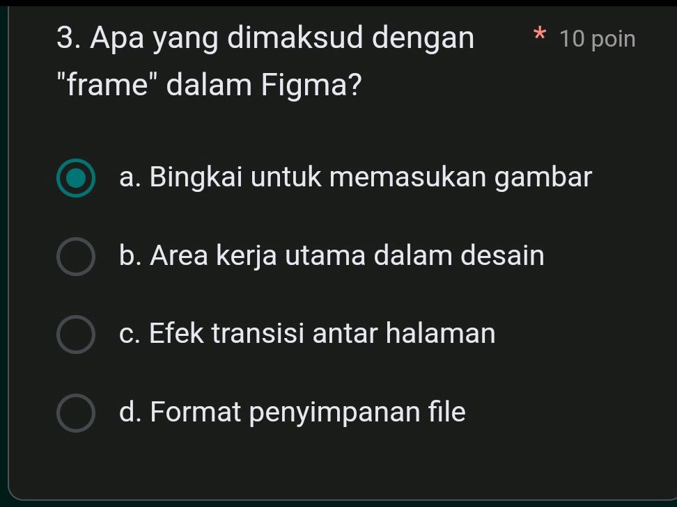 3. Apa yang dimaksud dengan "frame" dalam | StudyX