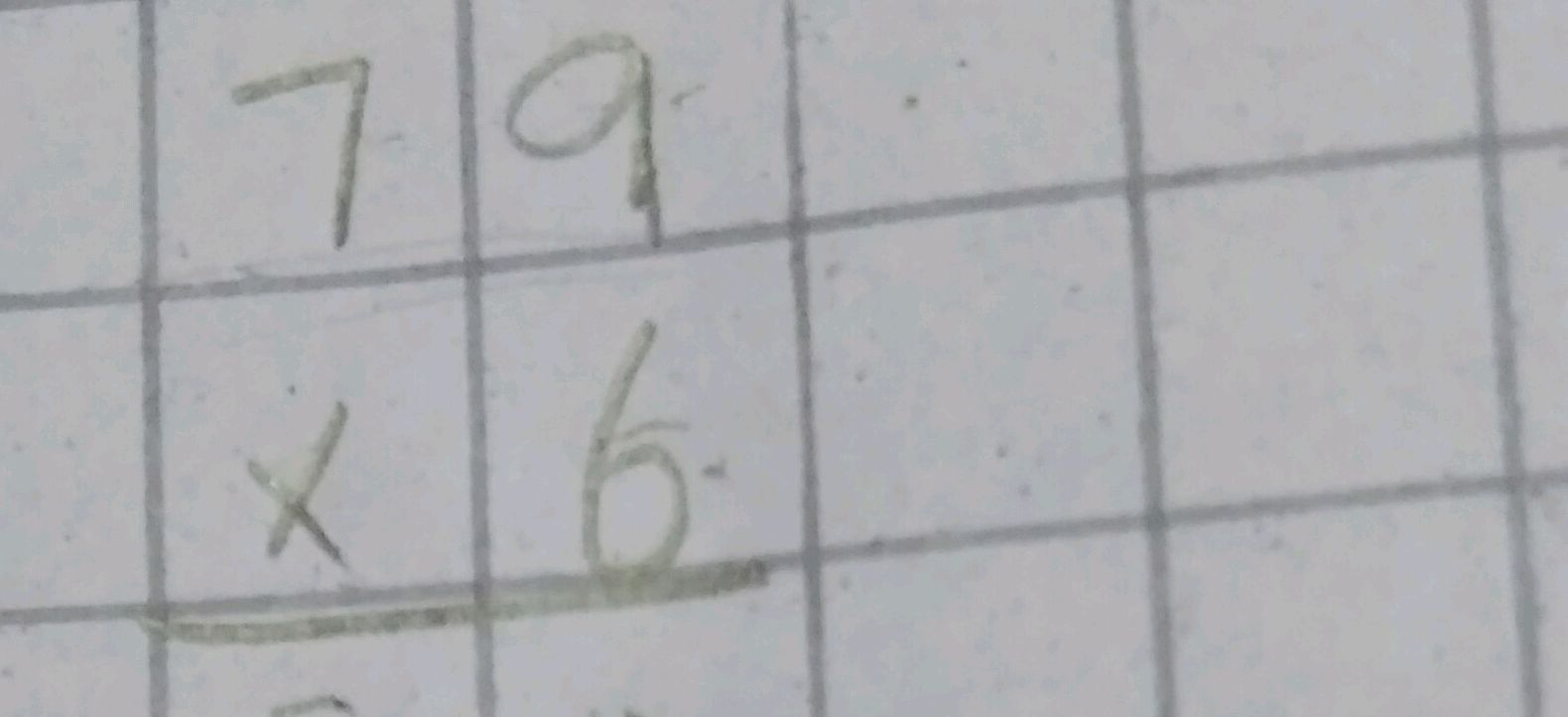 Multiplication: 79 times 6
