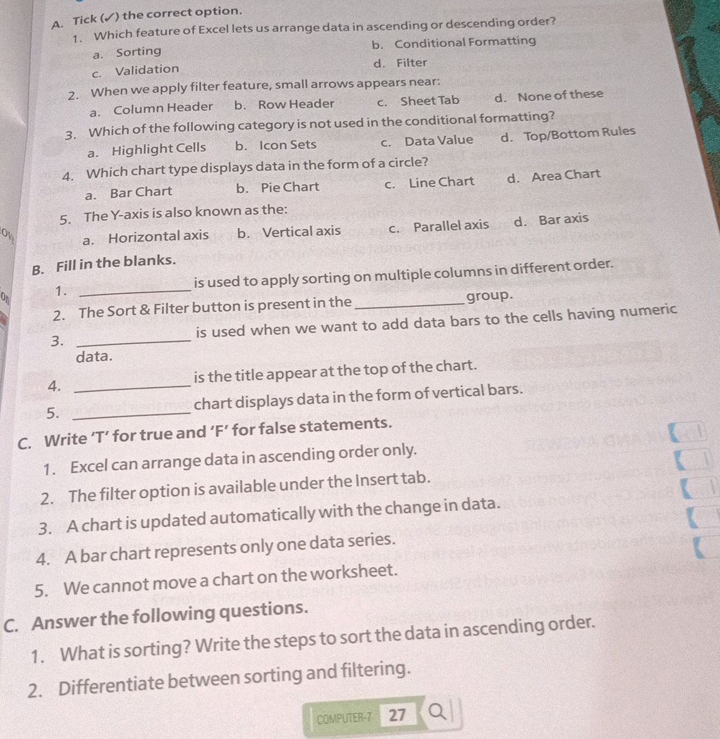 A. Tick ( ) the correct option. 1. Which | StudyX
