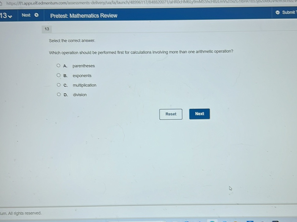 Select the correct answer. Which operation | StudyX