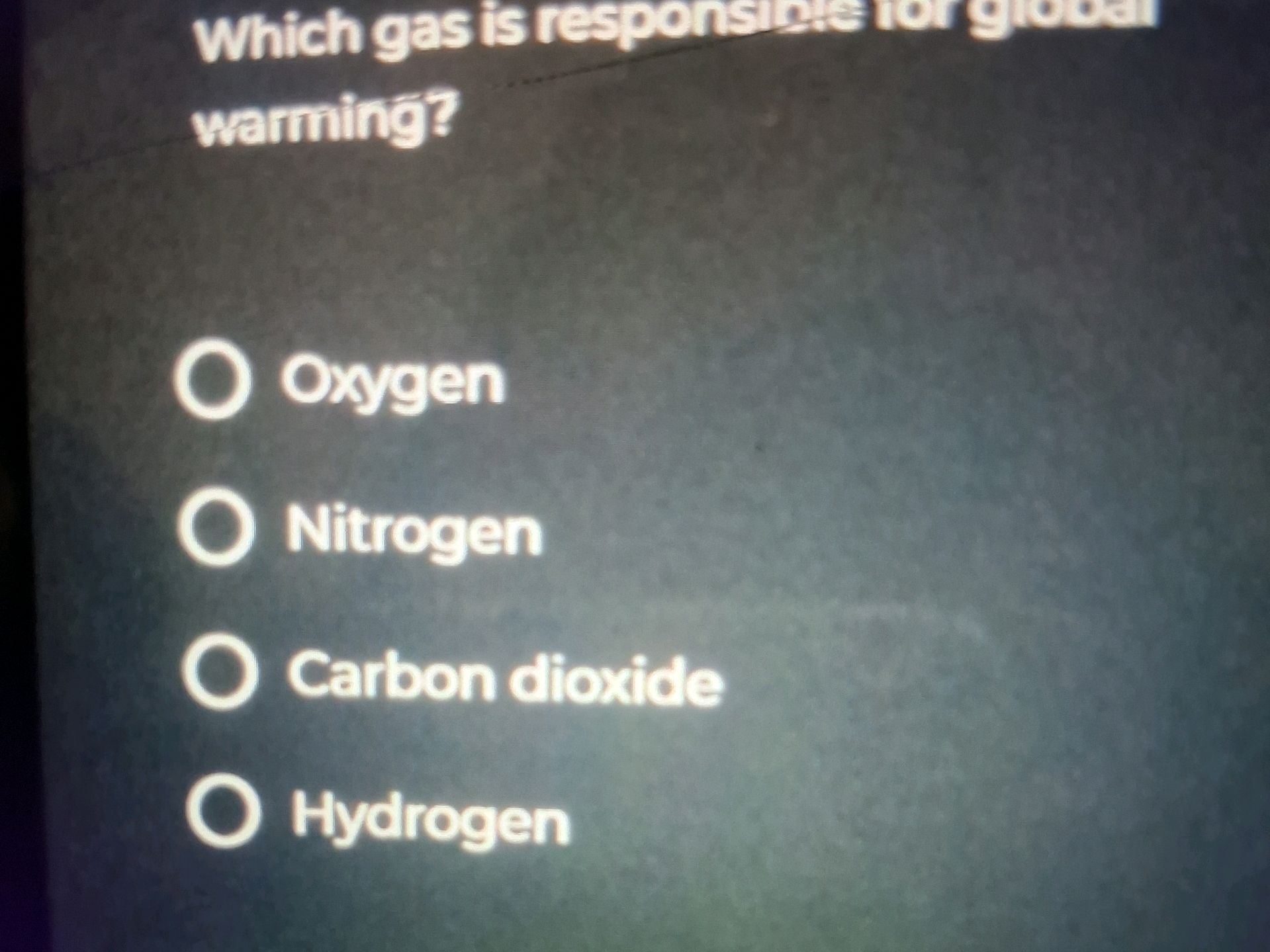Which gas is responsible for global warming? | StudyX