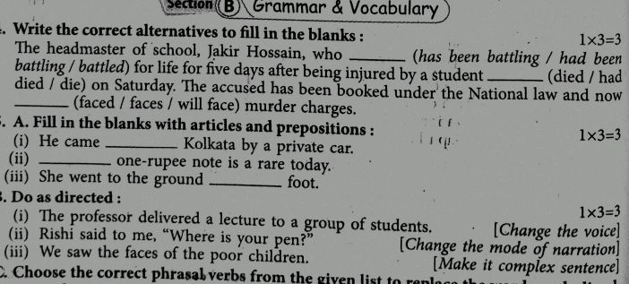 4. Write the correct alternatives to fill in | StudyX