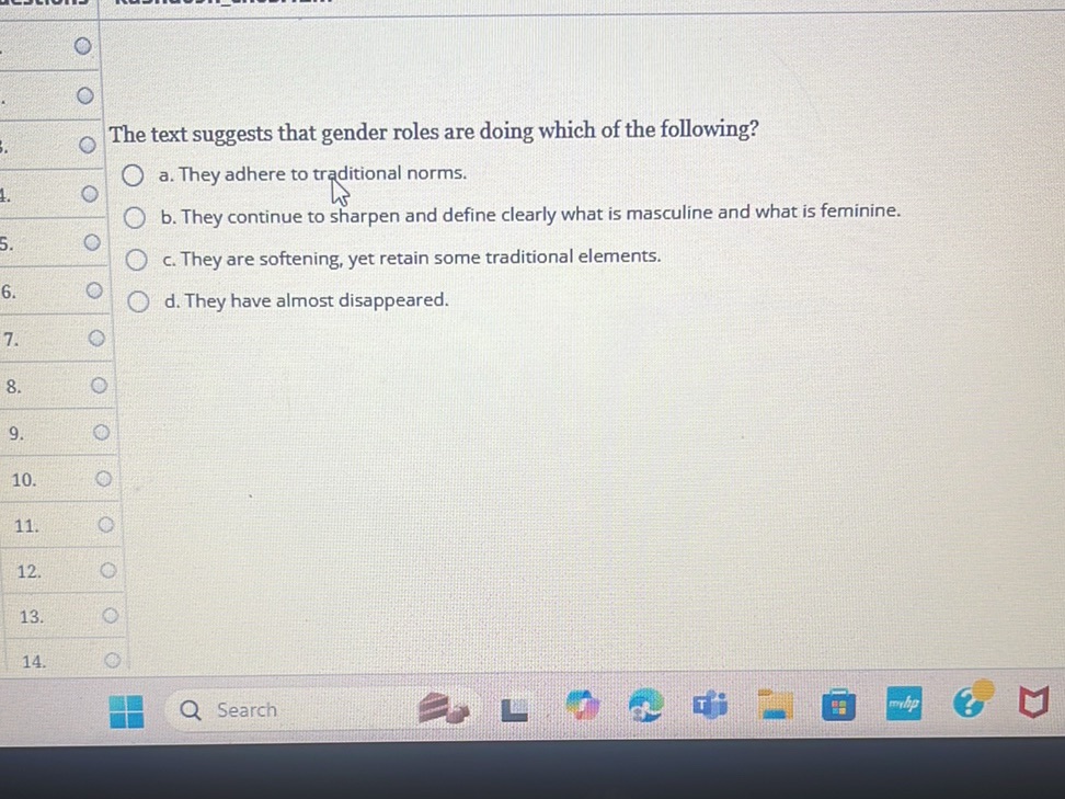 The text suggests that gender roles are