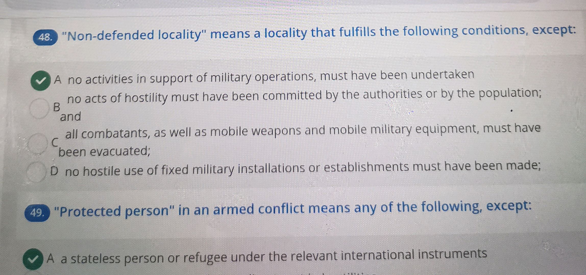 "Non-defended locality" means a locality
