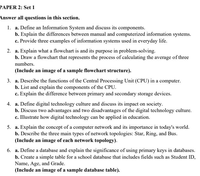 1. a. Define an Information System and | StudyX