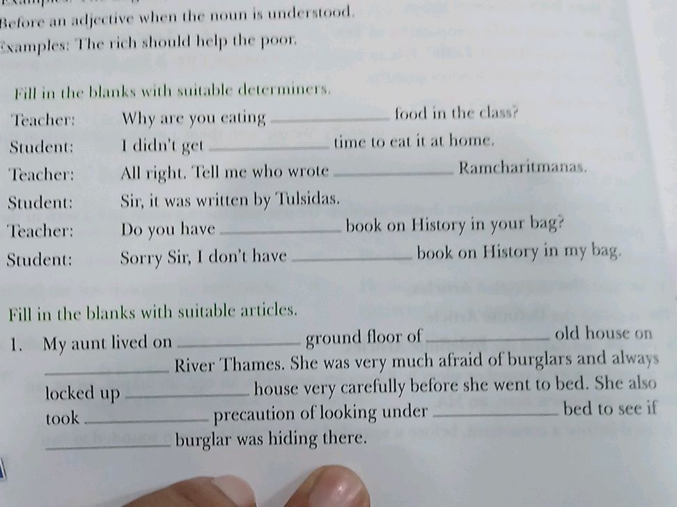 Fill in the blanks with suitable | StudyX