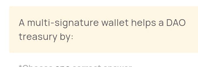 A multi-signature wallet helps a DAO | StudyX