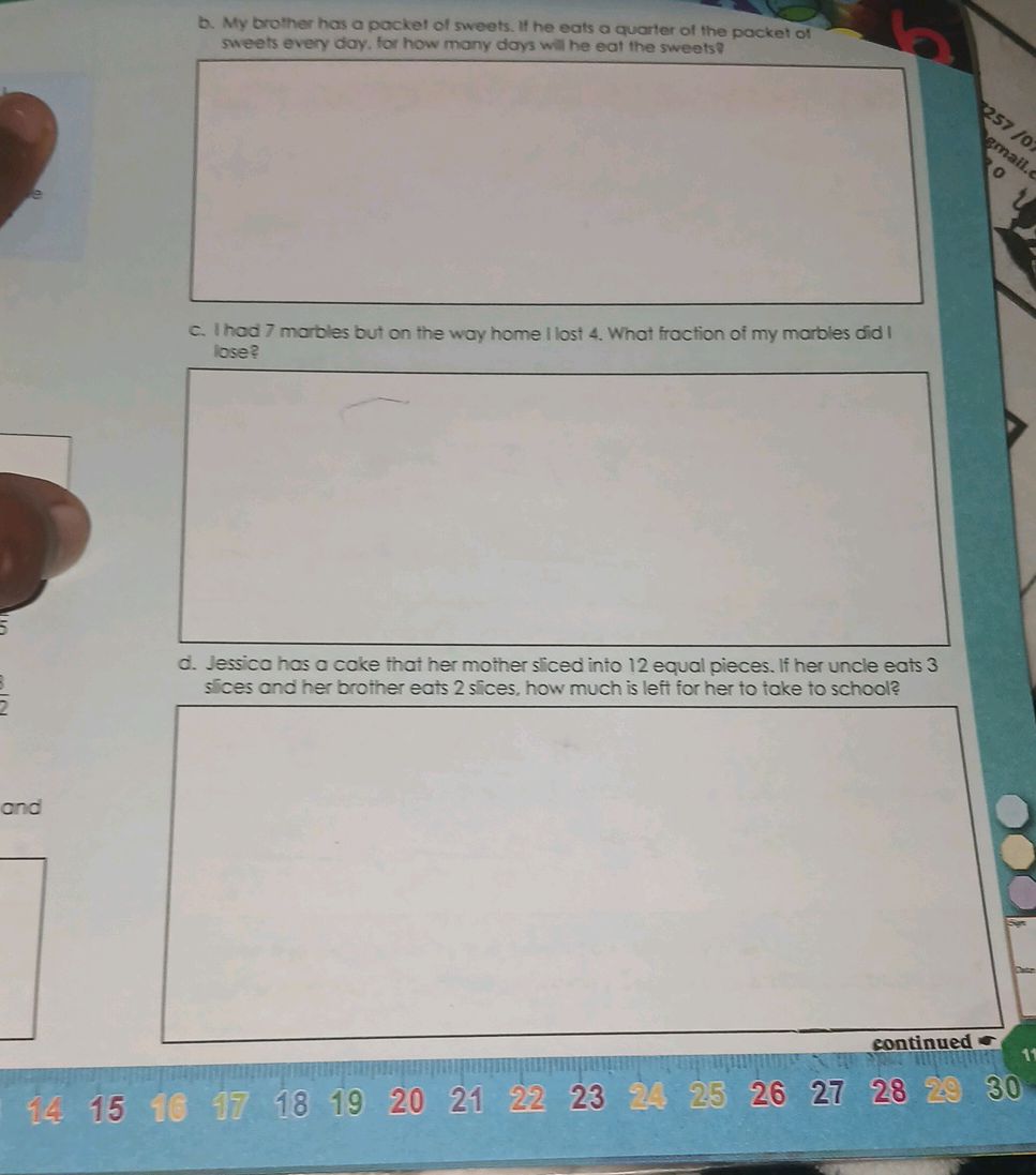 b. My brother has a packet of sweets. If he | StudyX