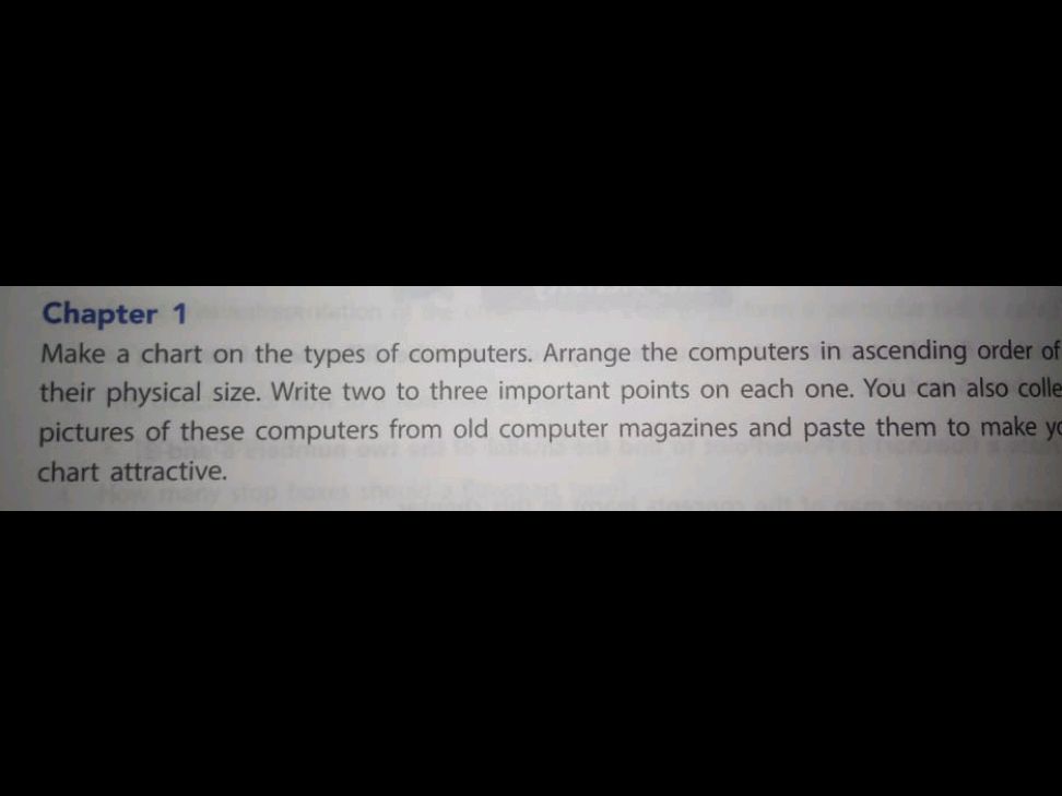 Make a chart on the types of computers. | StudyX