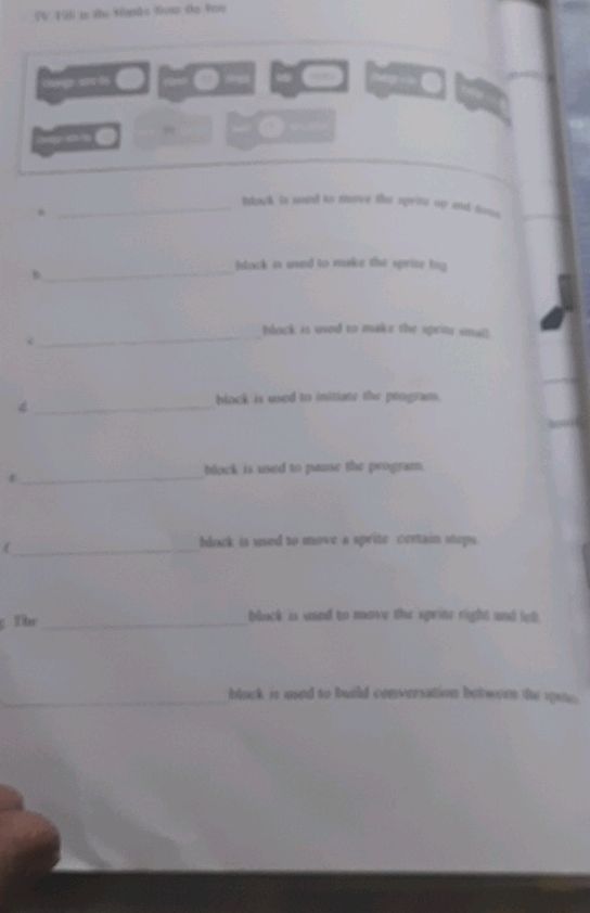 a. ______ block is used to move the sprite | StudyX