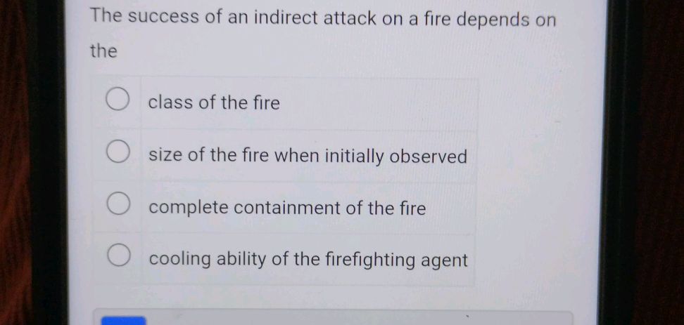 The success of an indirect attack on a fire | StudyX