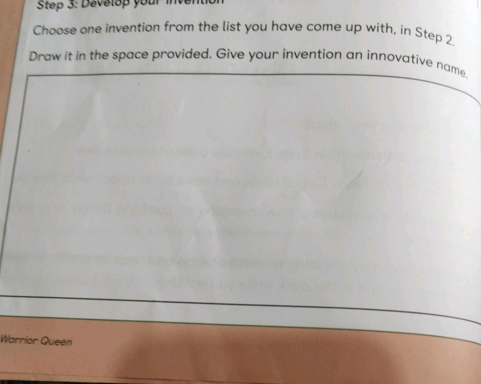 Step 3: Develop your invention Choose one | StudyX