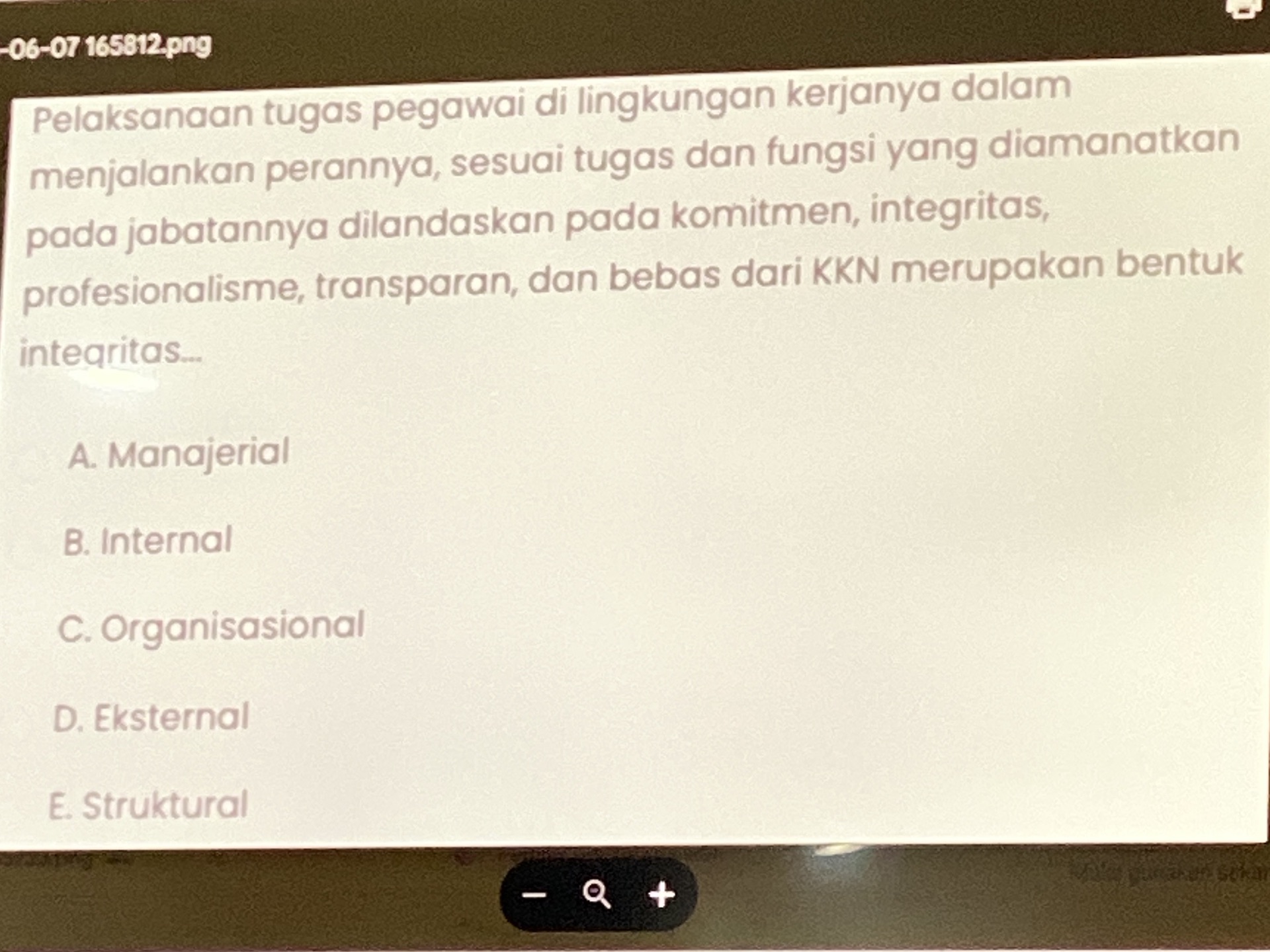 Pelaksanaan tugas pegawai di lingkungan | StudyX