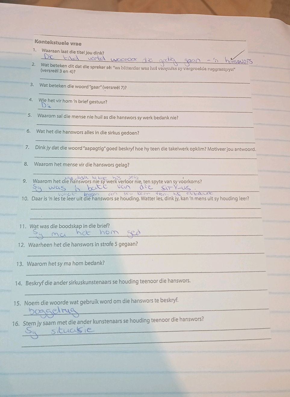 1. Waaraan laat die titel jou dink? Die | StudyX