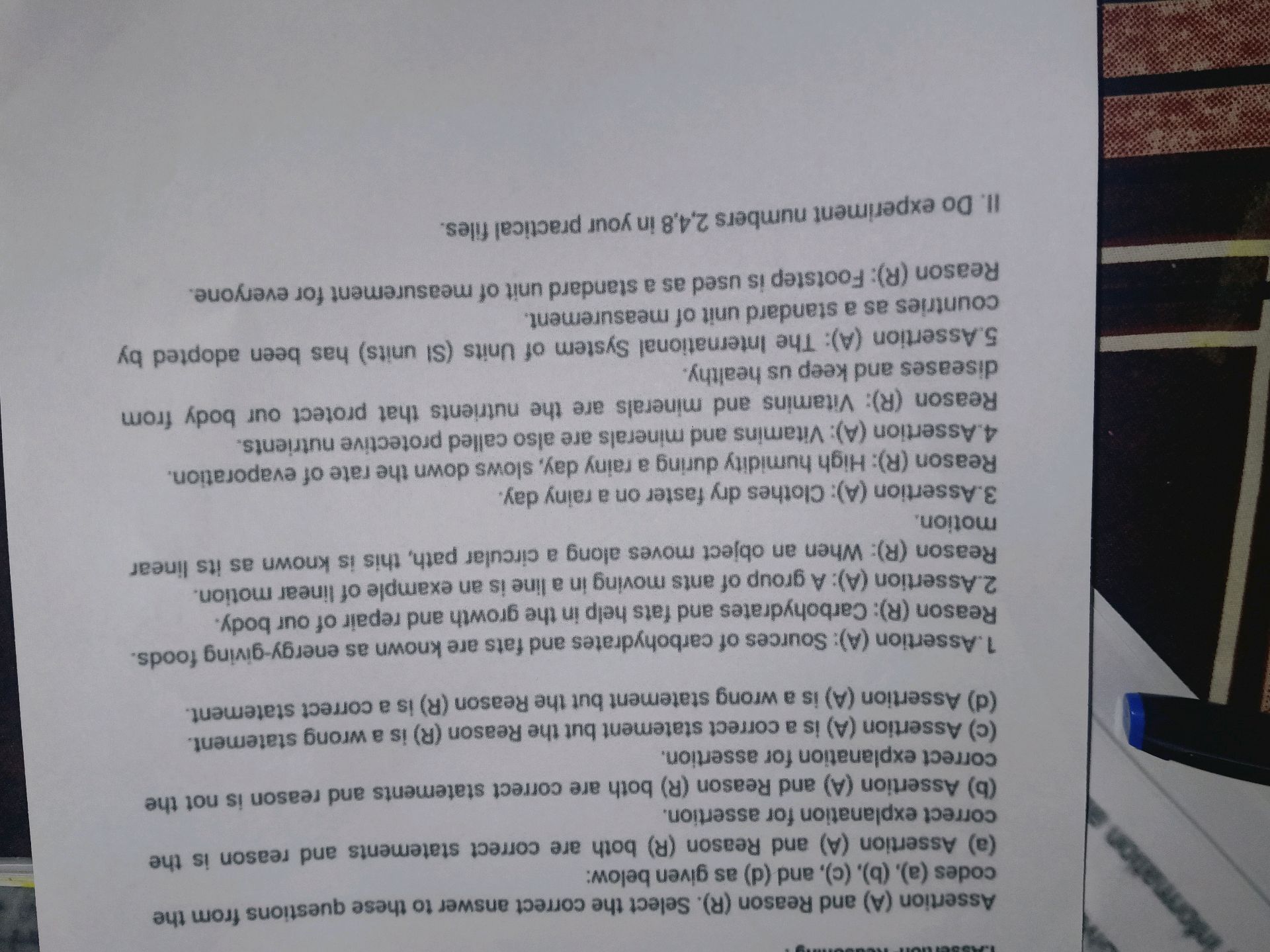 Assertion (A) and Reason (R). Select the | StudyX