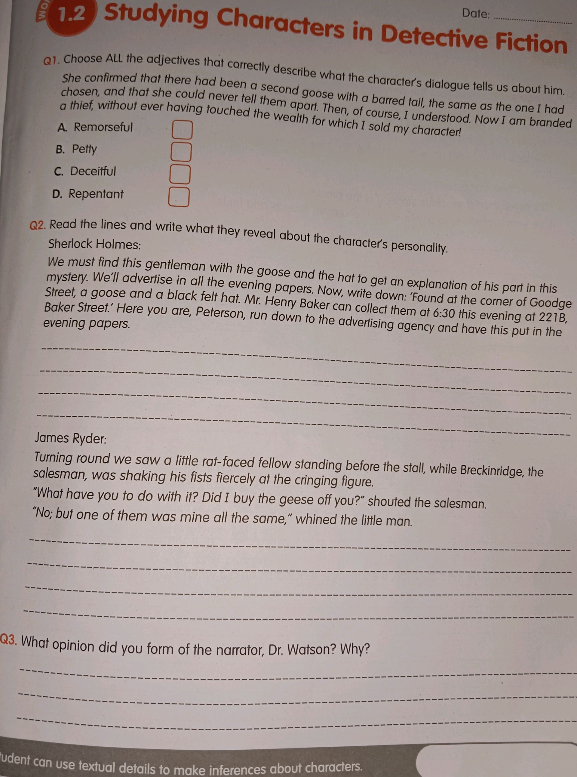 Q1. Choose ALL the adjectives that correctly | StudyX