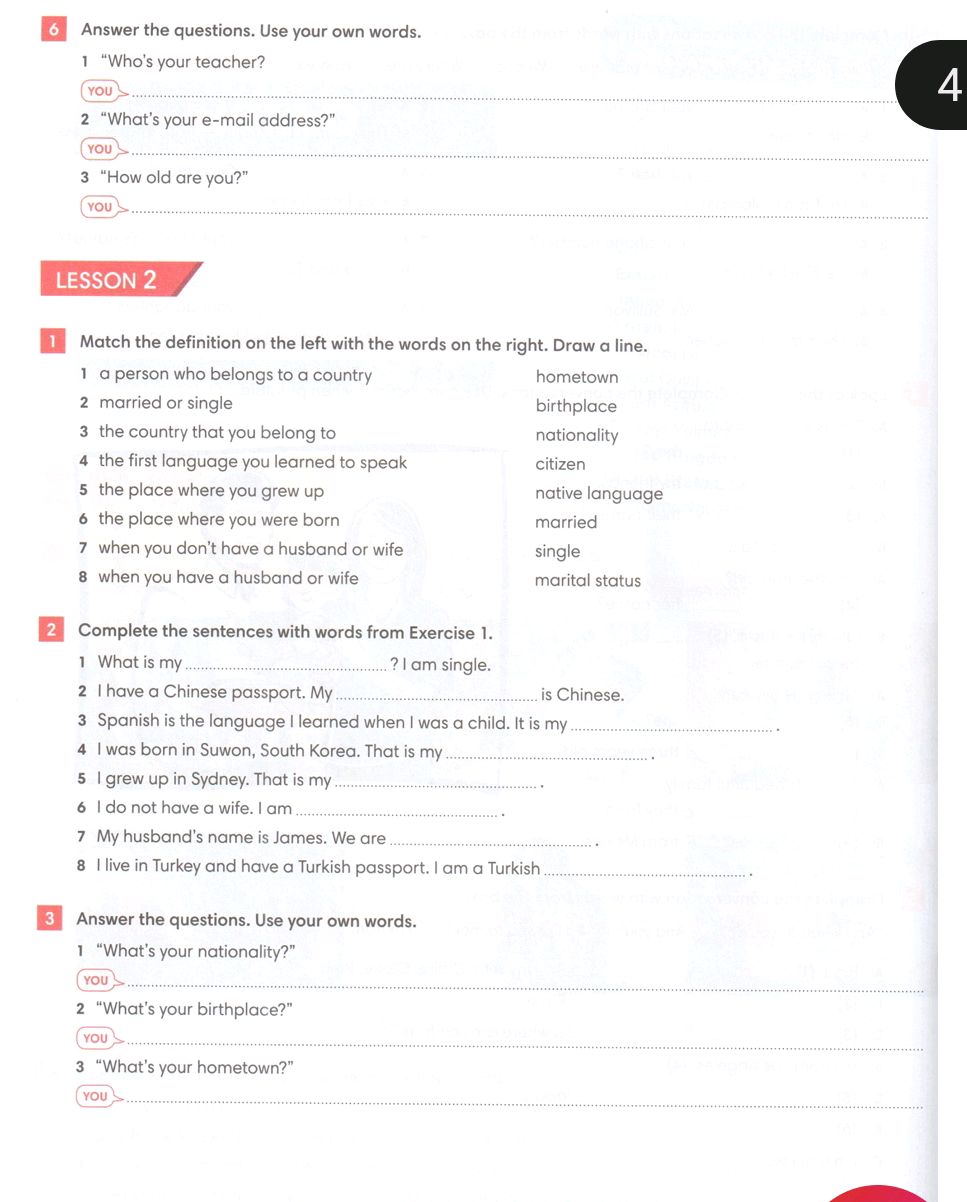 6 Answer the questions. Use your own words. | StudyX