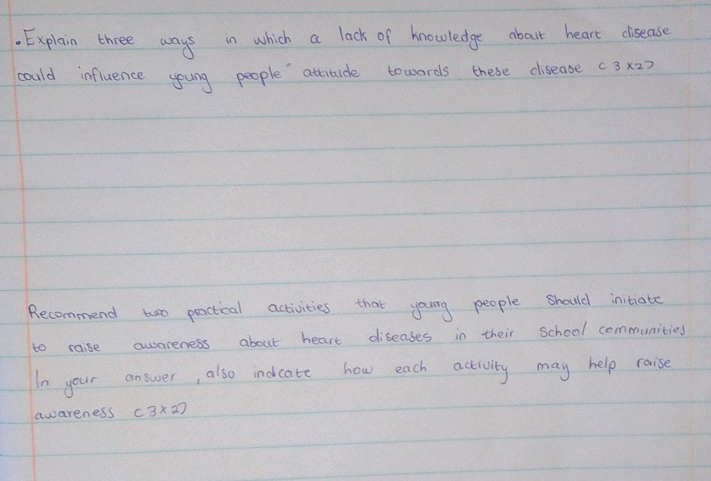 Explain three ways in which a lack of | StudyX