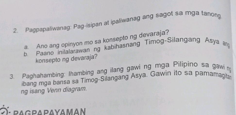 2. Pagpapaliwanag: Pag-isipan at ipaliwanag | StudyX