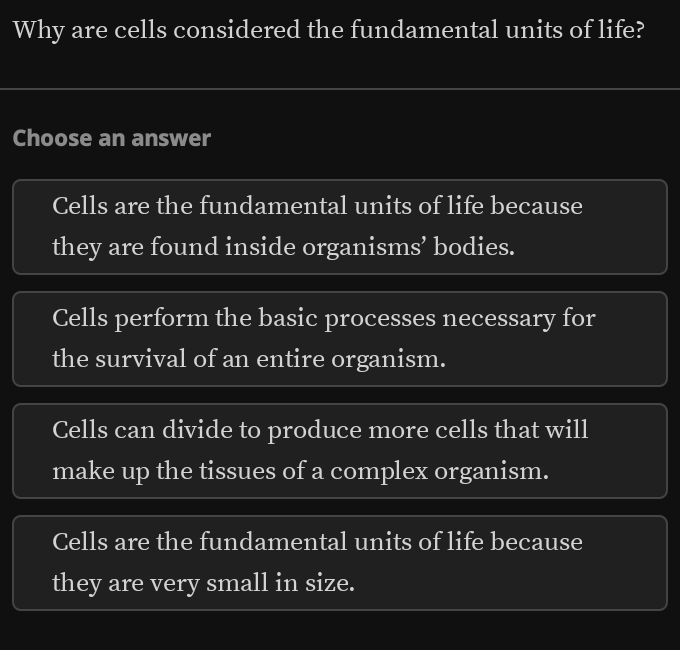 Why are cells considered the fundamental | StudyX