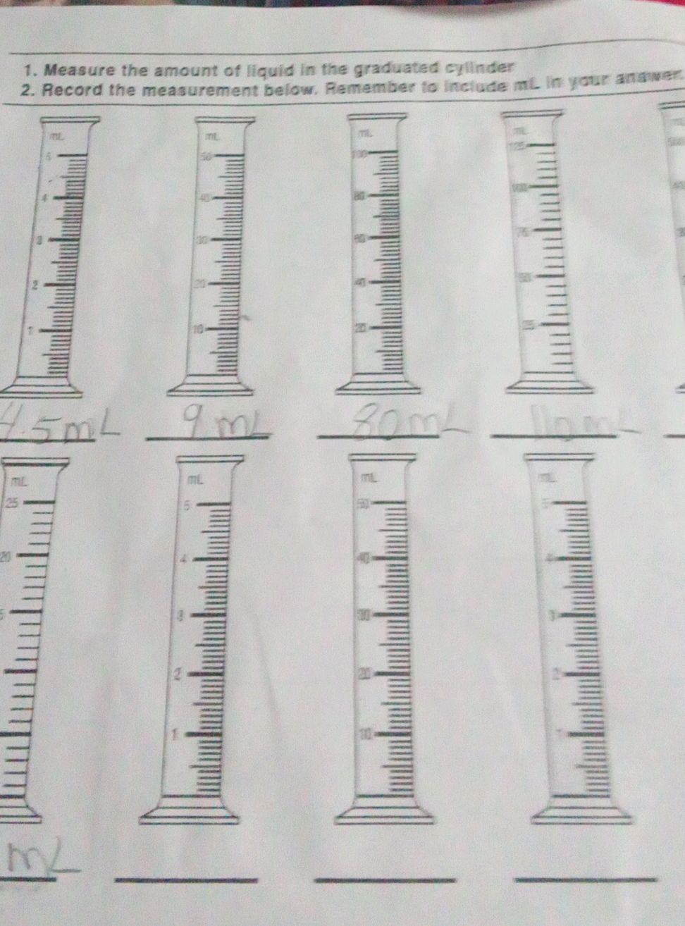Measure the amount of liquid in the