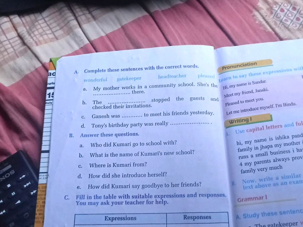 A. Complete these sentences with the correct | StudyX