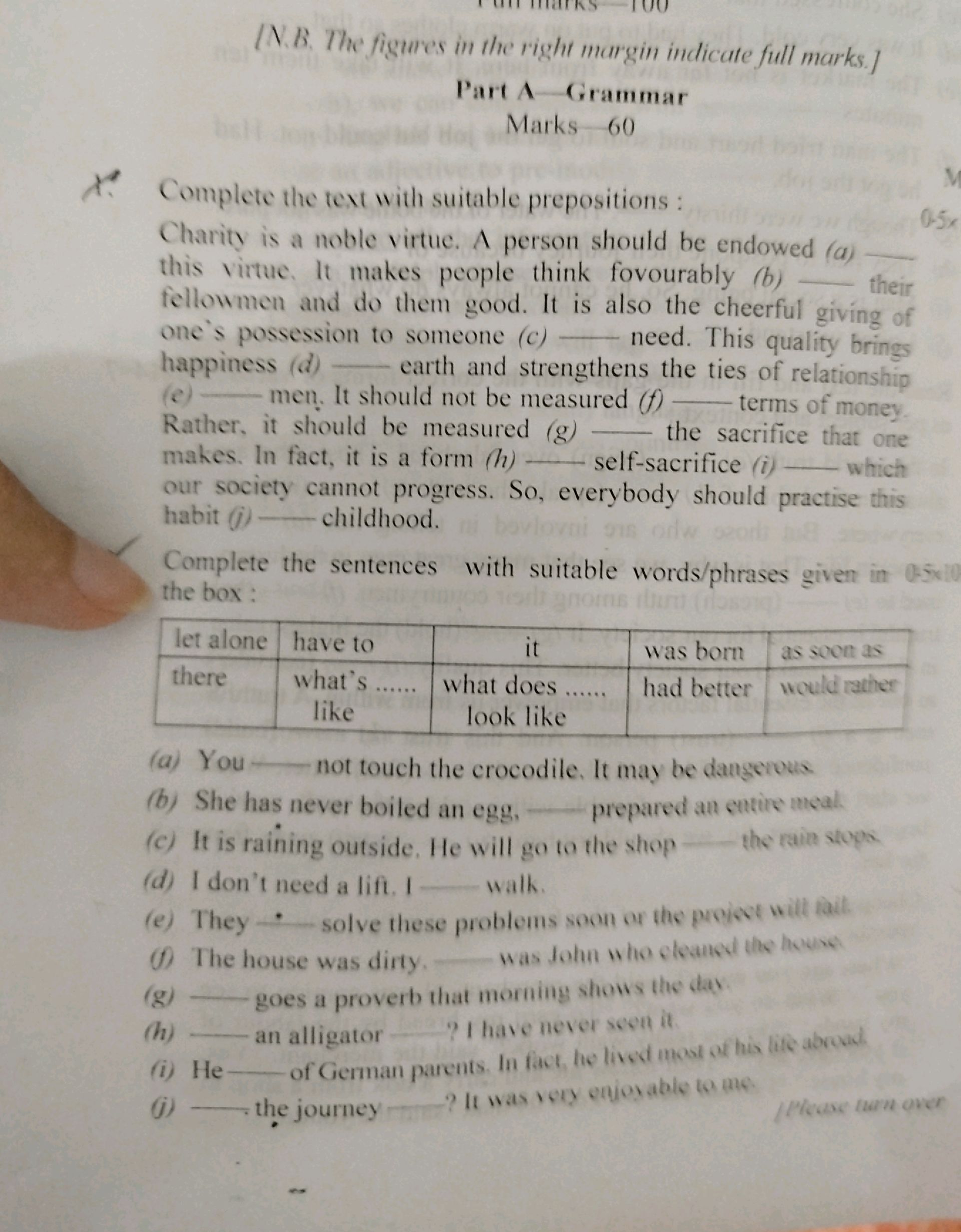 Complete the text with suitable | StudyX
