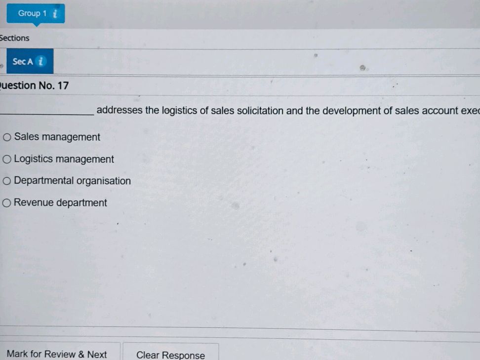 Question No. 17 addresses the logistics of | StudyX