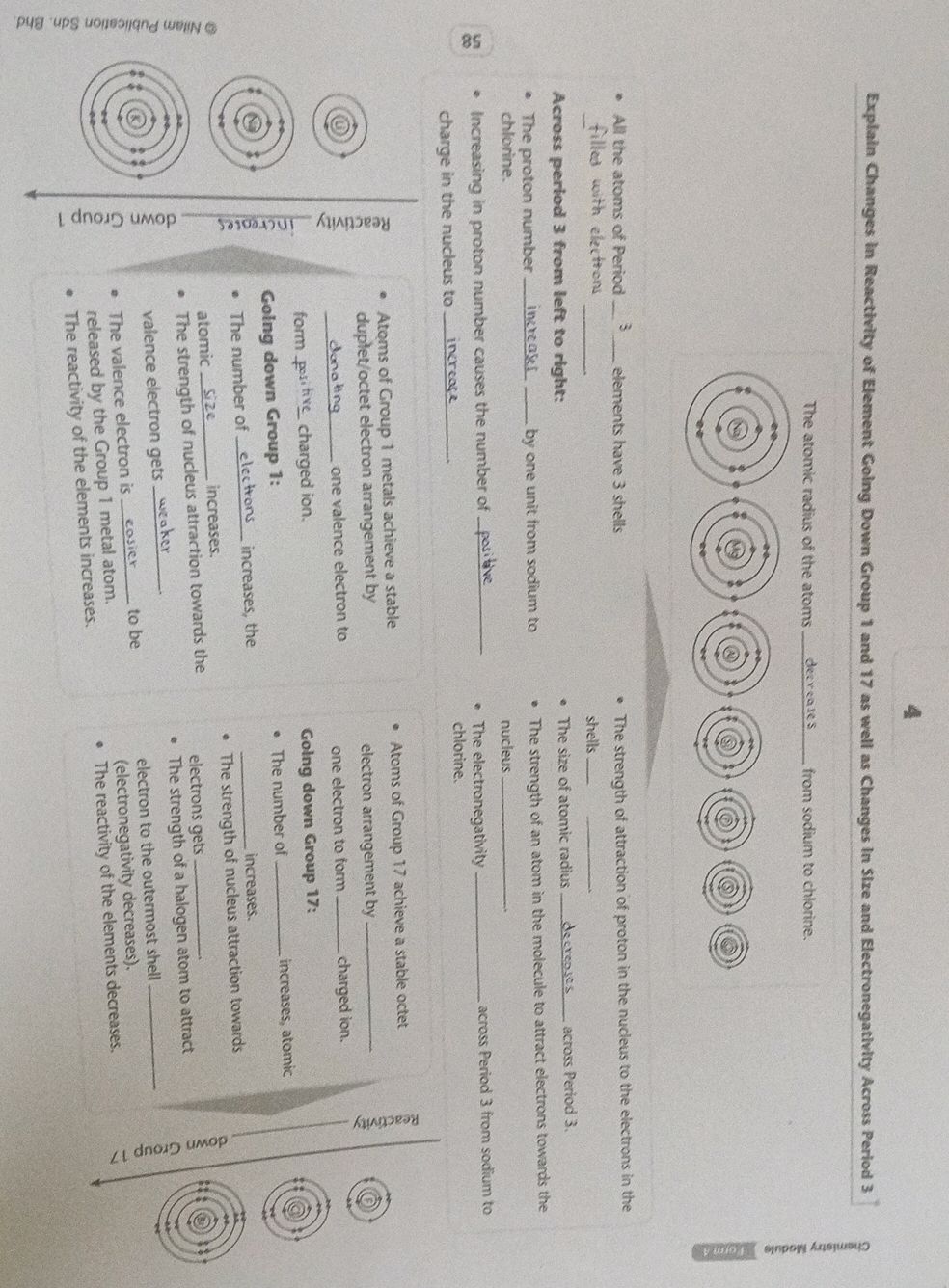 Explain Changes in Reactivity of Element | StudyX