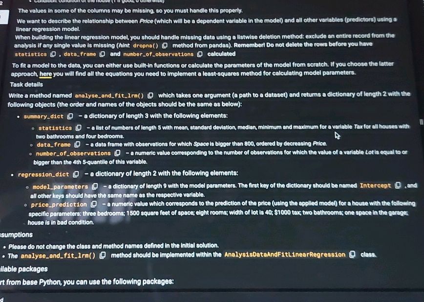 Write a method named `analyse_and_fit_lrm()` | StudyX