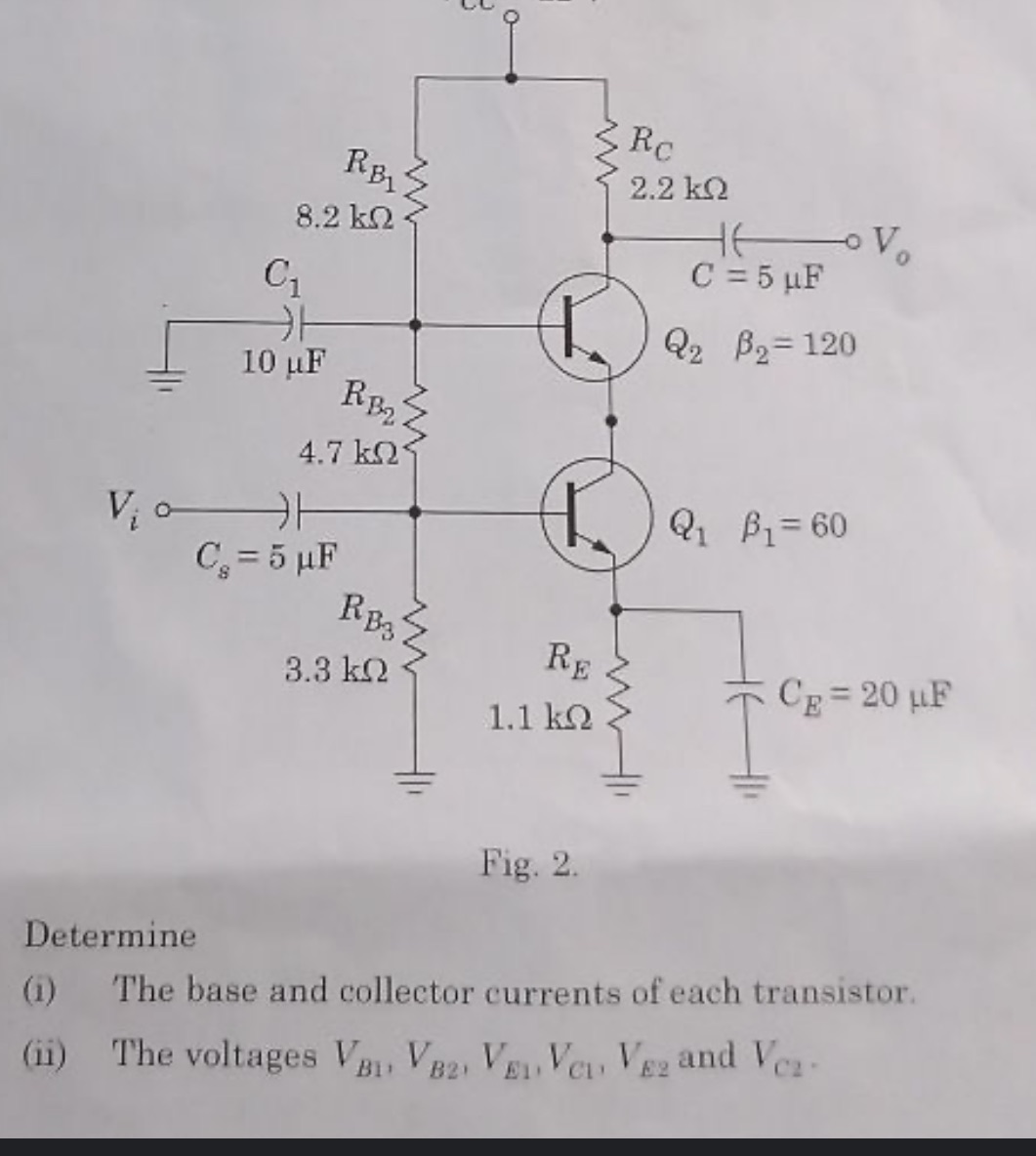 Determine (i) The base and collector | StudyX