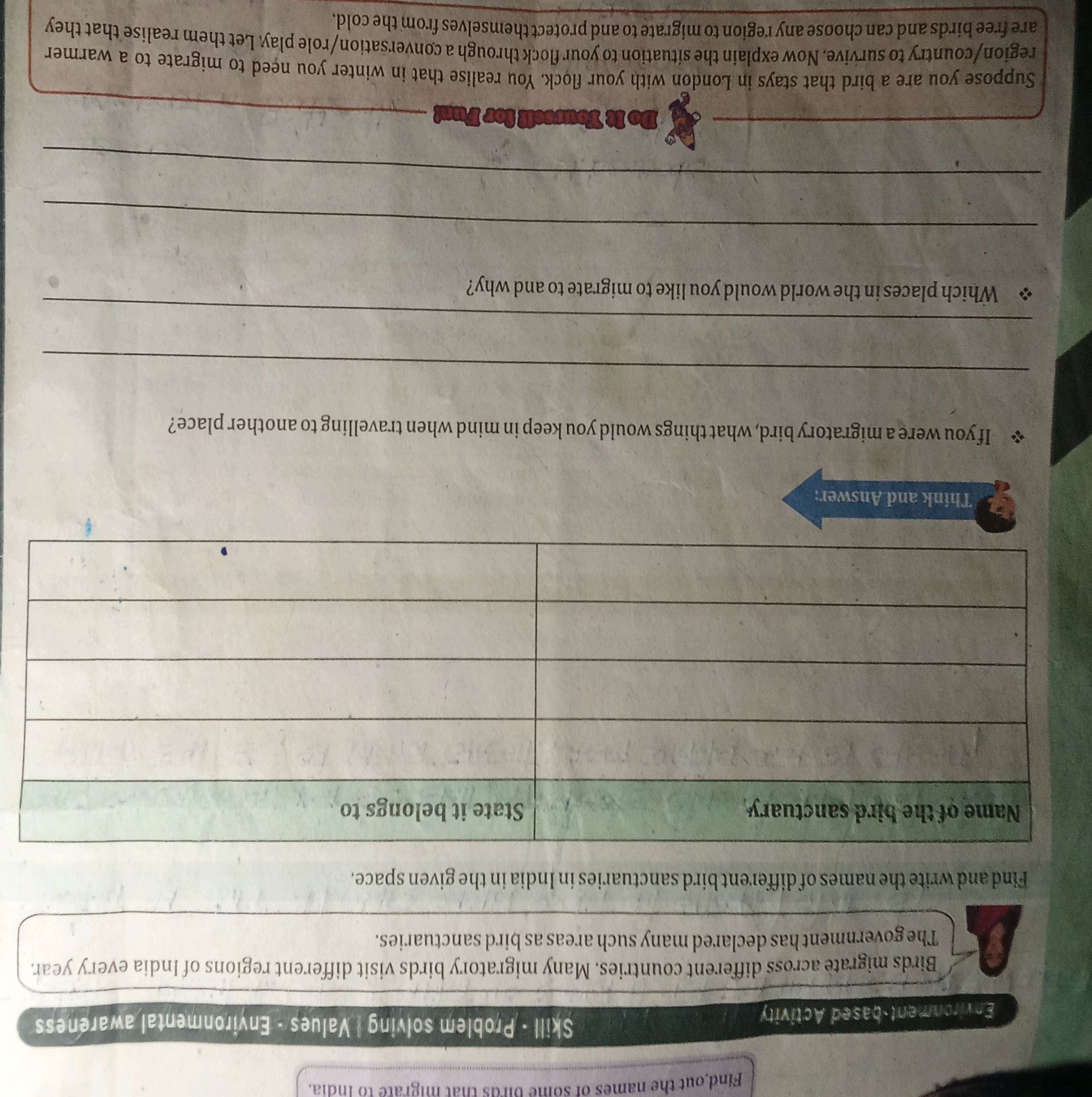 Find out the names of some birds that | StudyX