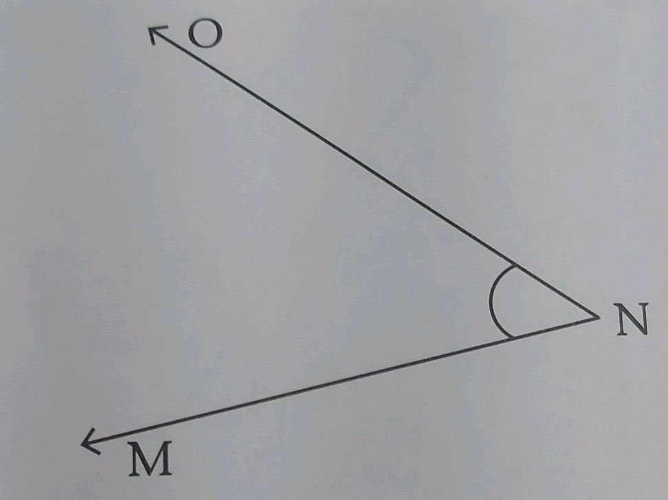 The image shows an angle formed by two rays, | StudyX