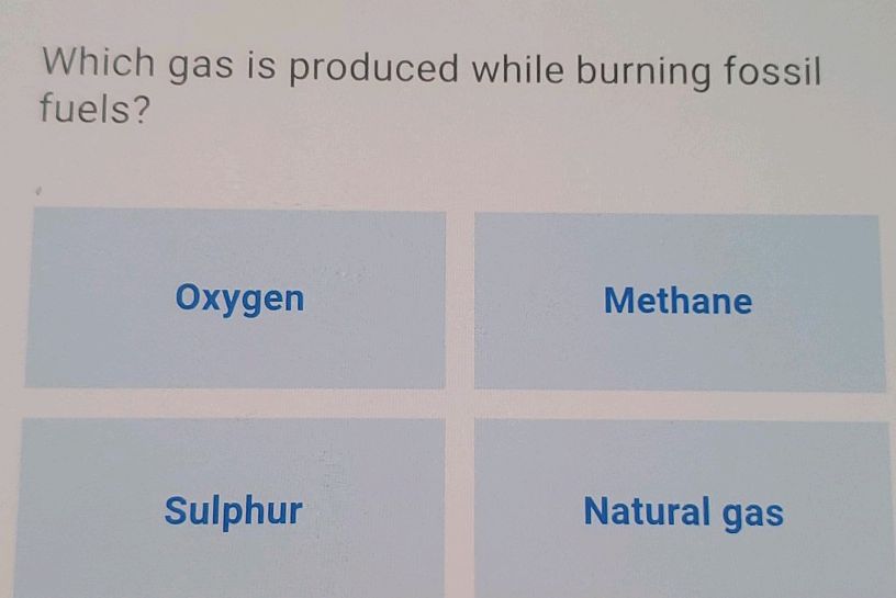 Which gas is produced while burning fossil | StudyX