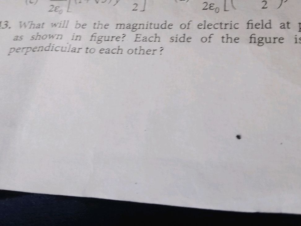 13. What will be the magnitude of electric | StudyX