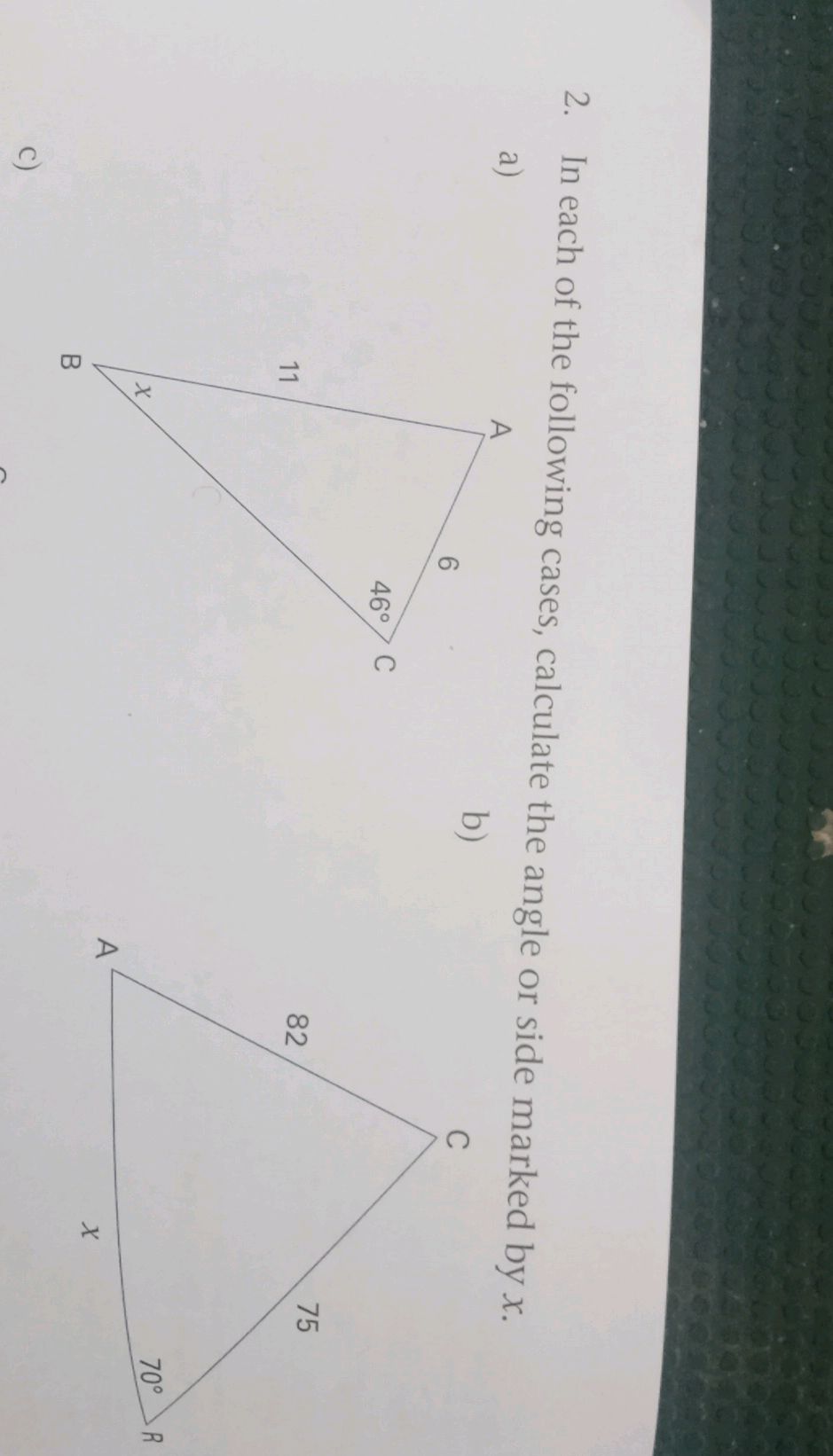 2. In each of the following cases, calculate | StudyX