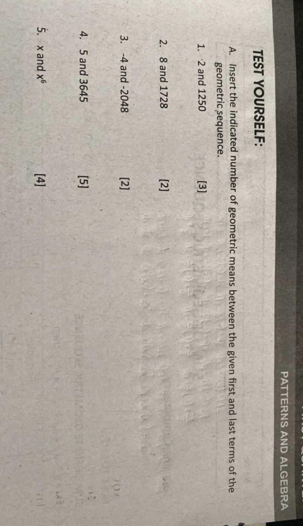 A. Insert the indicated number of geometric | StudyX