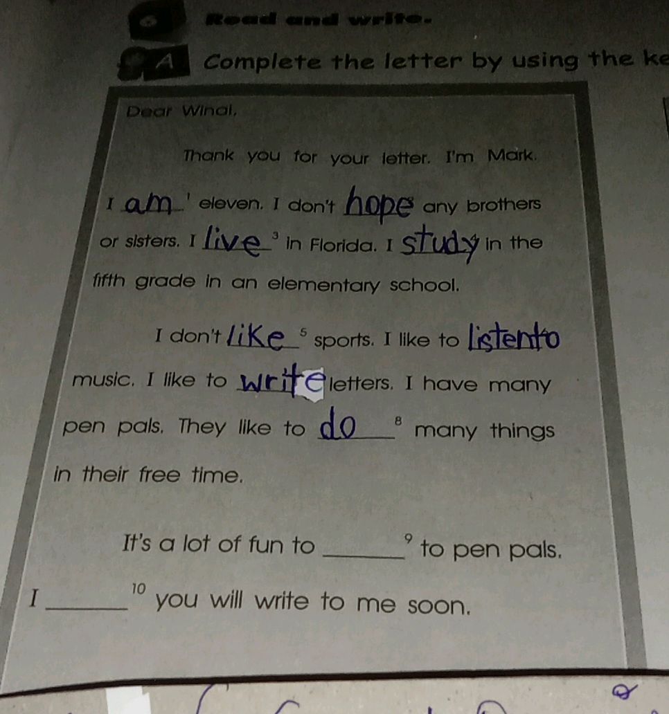 Complete the letter by using the key. Dear | StudyX