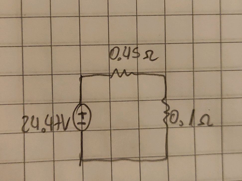 A circuit diagram is shown with a voltage | StudyX
