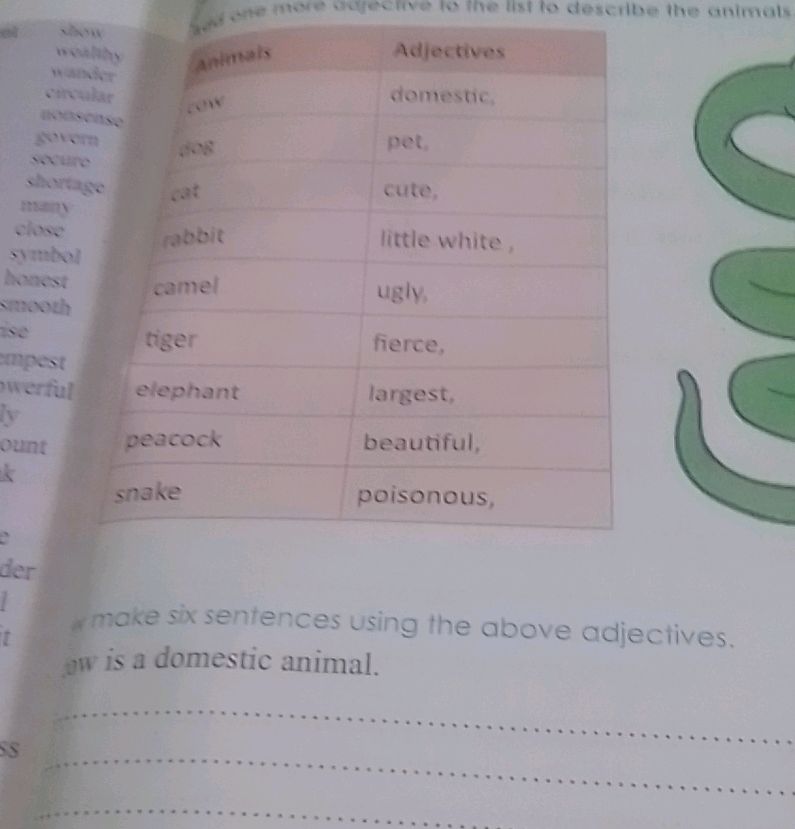 Add one more adjective to the list to | StudyX