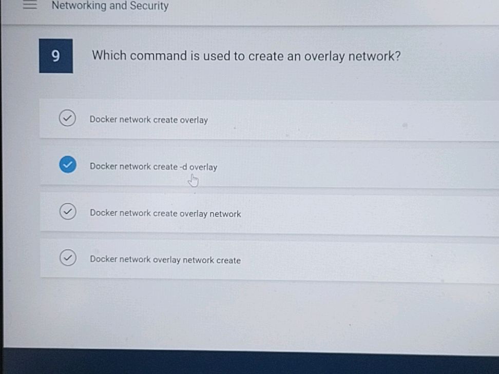Which command is used to create an overlay | StudyX