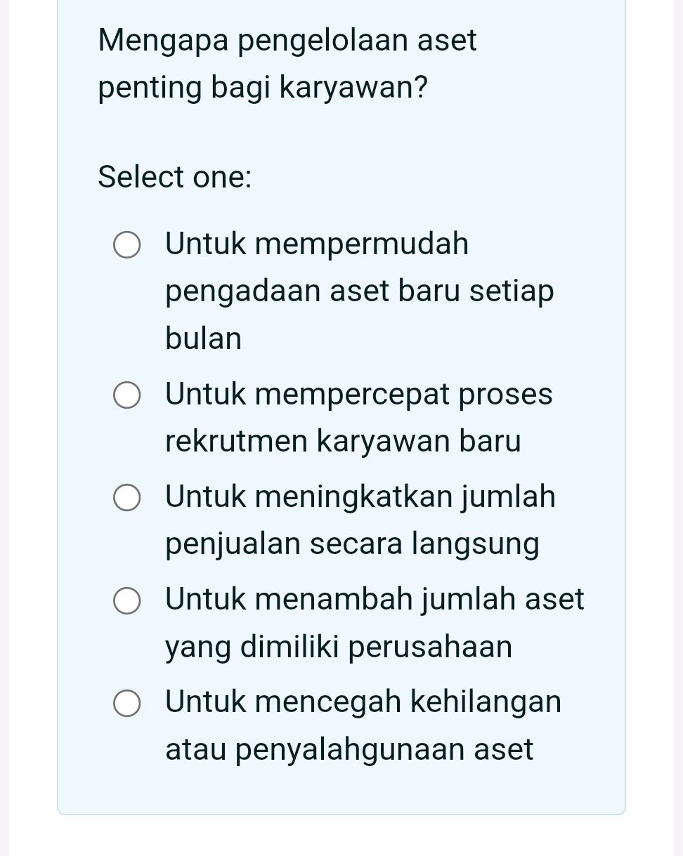 Mengapa pengelolaan aset penting bagi | StudyX