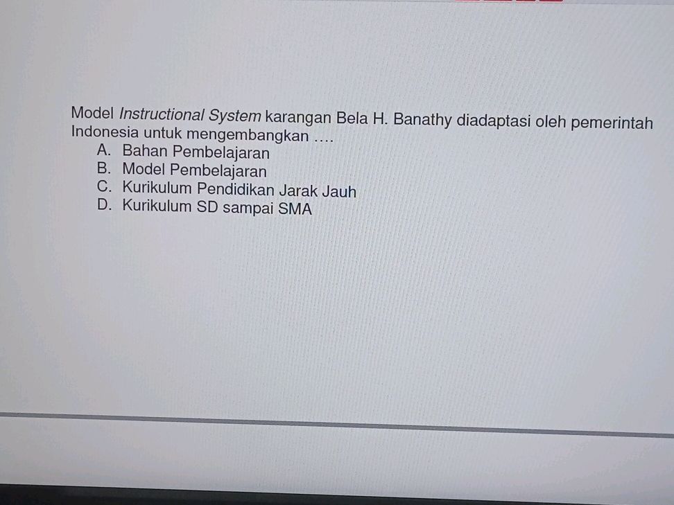 Model Instructional System karangan Bela H. | StudyX