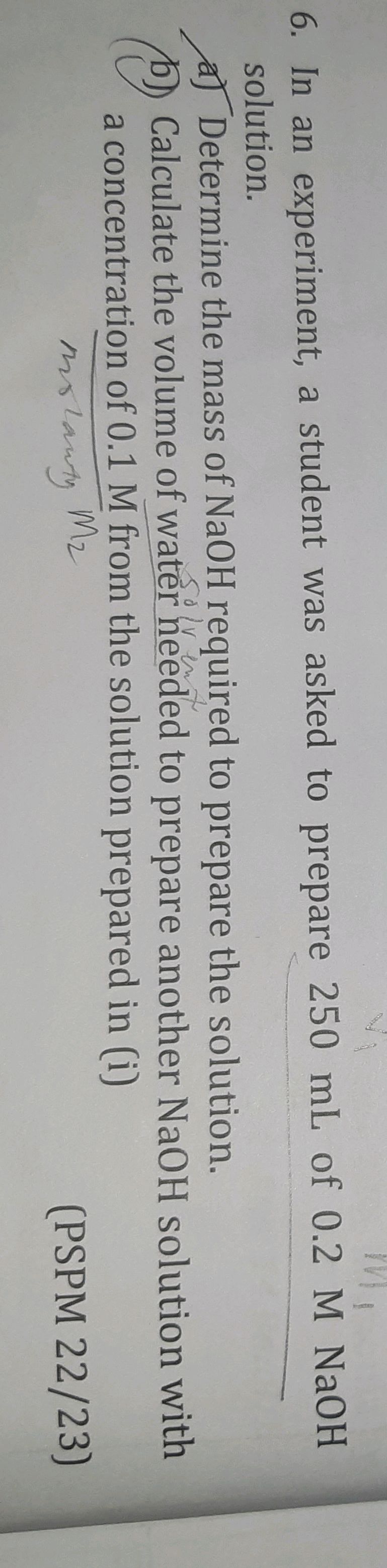 6. In an experiment, a student was asked to | StudyX
