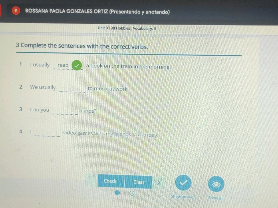 3 Complete the sentences with the correct | StudyX