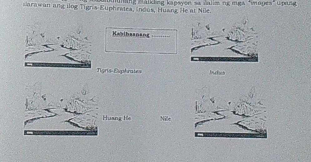 ilarawan ang ilog Tigris-Euphrates, Indus,