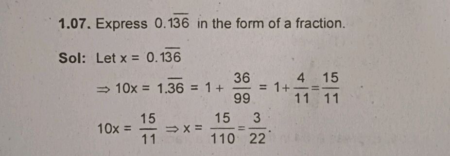 1. 07. Express 0.136 in the form of a | StudyX