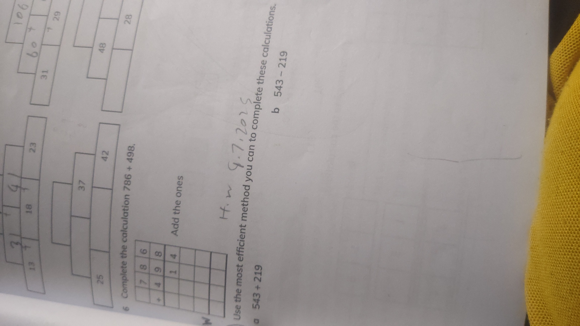 Complete these number walls. Complete the