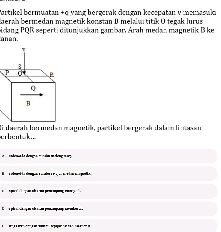 Partikel bermuatan +q yang bergerak dengan | StudyX